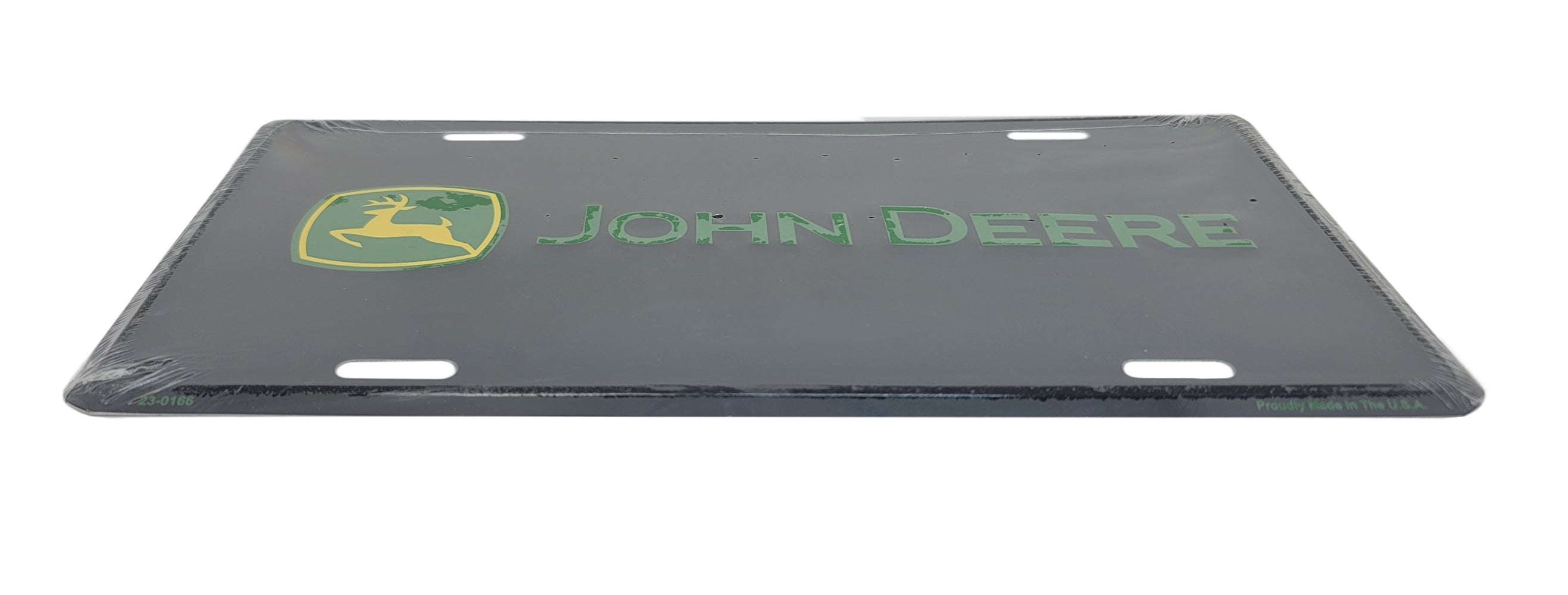 John Deere Black License Plate with AG Logo - LP85819
