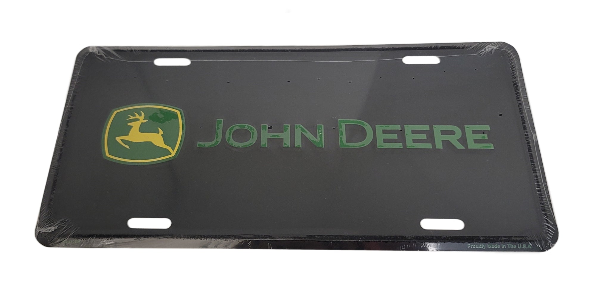 John Deere Black License Plate with AG Logo - LP85819 – AGNLAWN.com