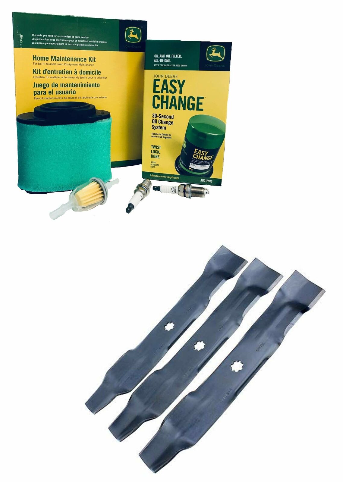 John Deere Original Equipment Model E170 Maintenance Kit + Mulching Bl ...