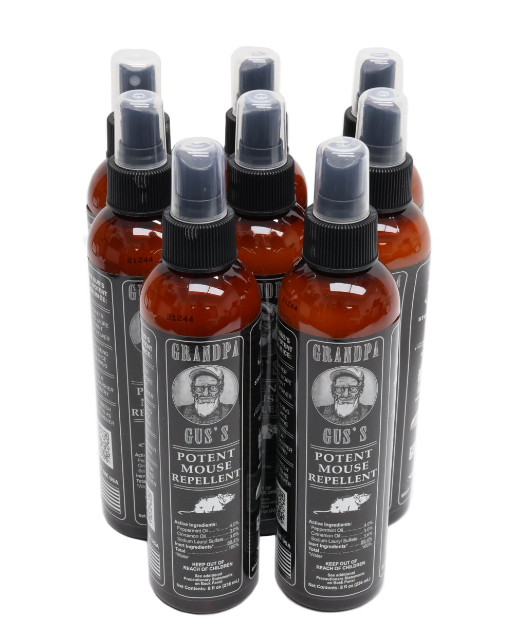Grandpa Gus's (8 PACK) Rodent 8 oz Bottle Spray - A-B1GSB8A15,8 ...