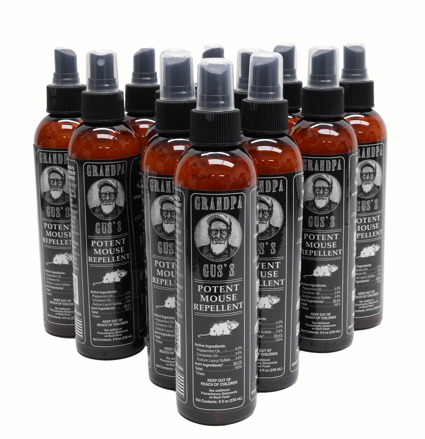 Grandpa Gus's (12 PACK) Rodent 8 oz Bottle Spray - A-B1GSB8A15,12