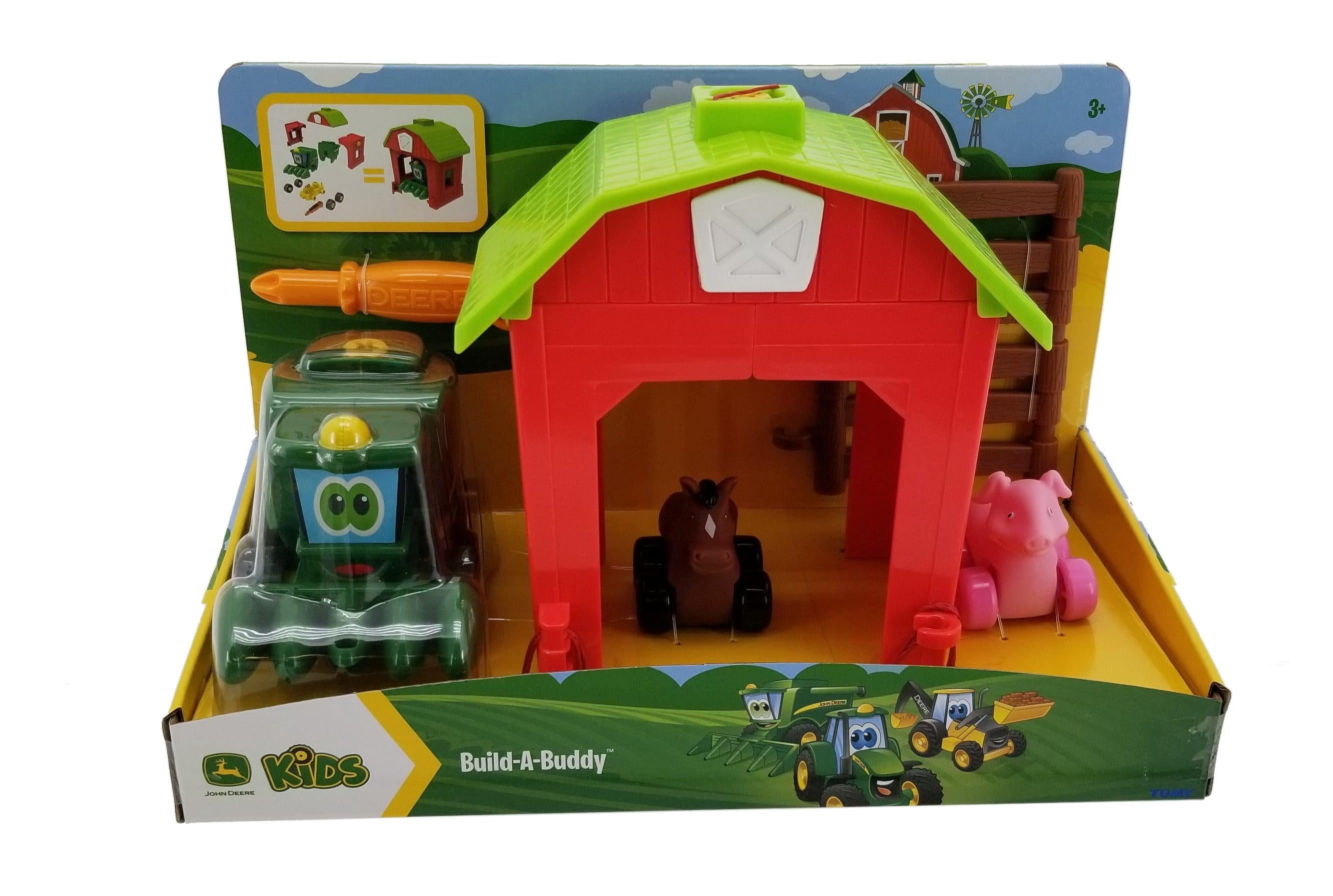 "John Deere Build-a-Buddy - Corey Combine with, Barn, Fence, Pig, Hors ...
